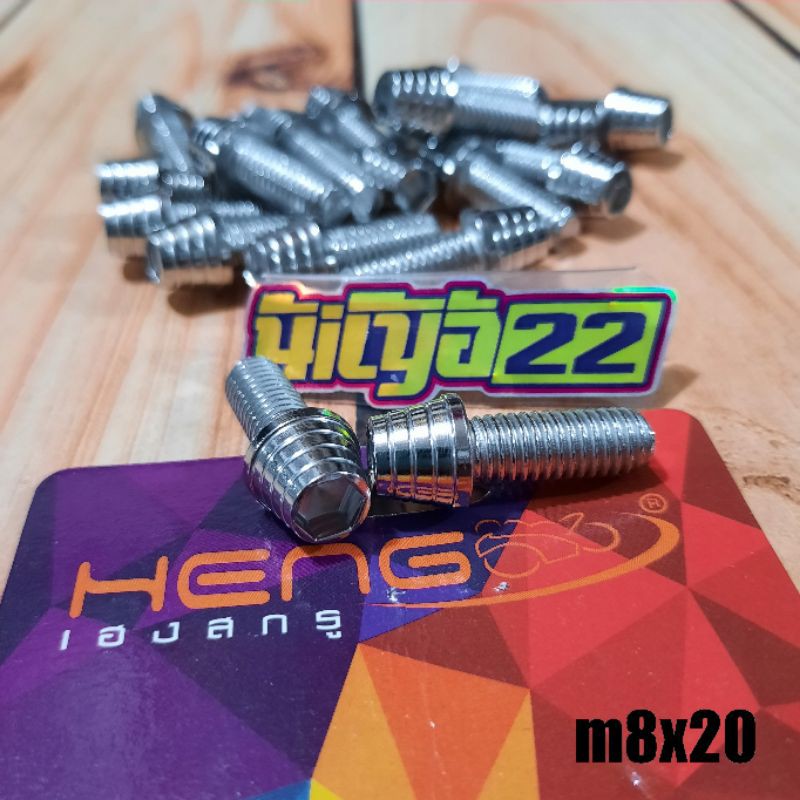 Jual baut 12 probolt 8x20 L kerucut stainless drat 12 panjang 2cm chrome heng thailand HARGA ...