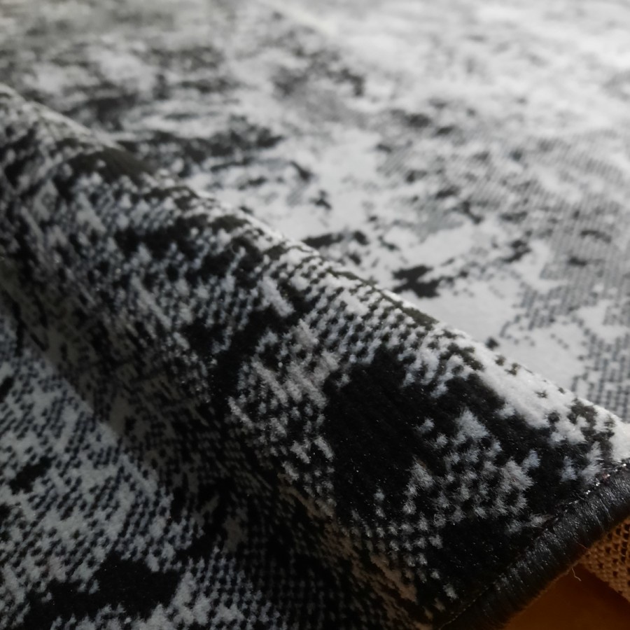 Jual Karpet Rumah Tangga Minimalis Modern Motif Abstrak Black Grey ...