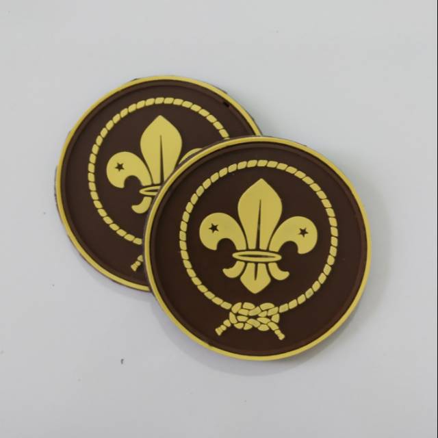 Jual patch rubber LOGO PRAMUKA SCOUT /tempelan emblem karet velcro ...