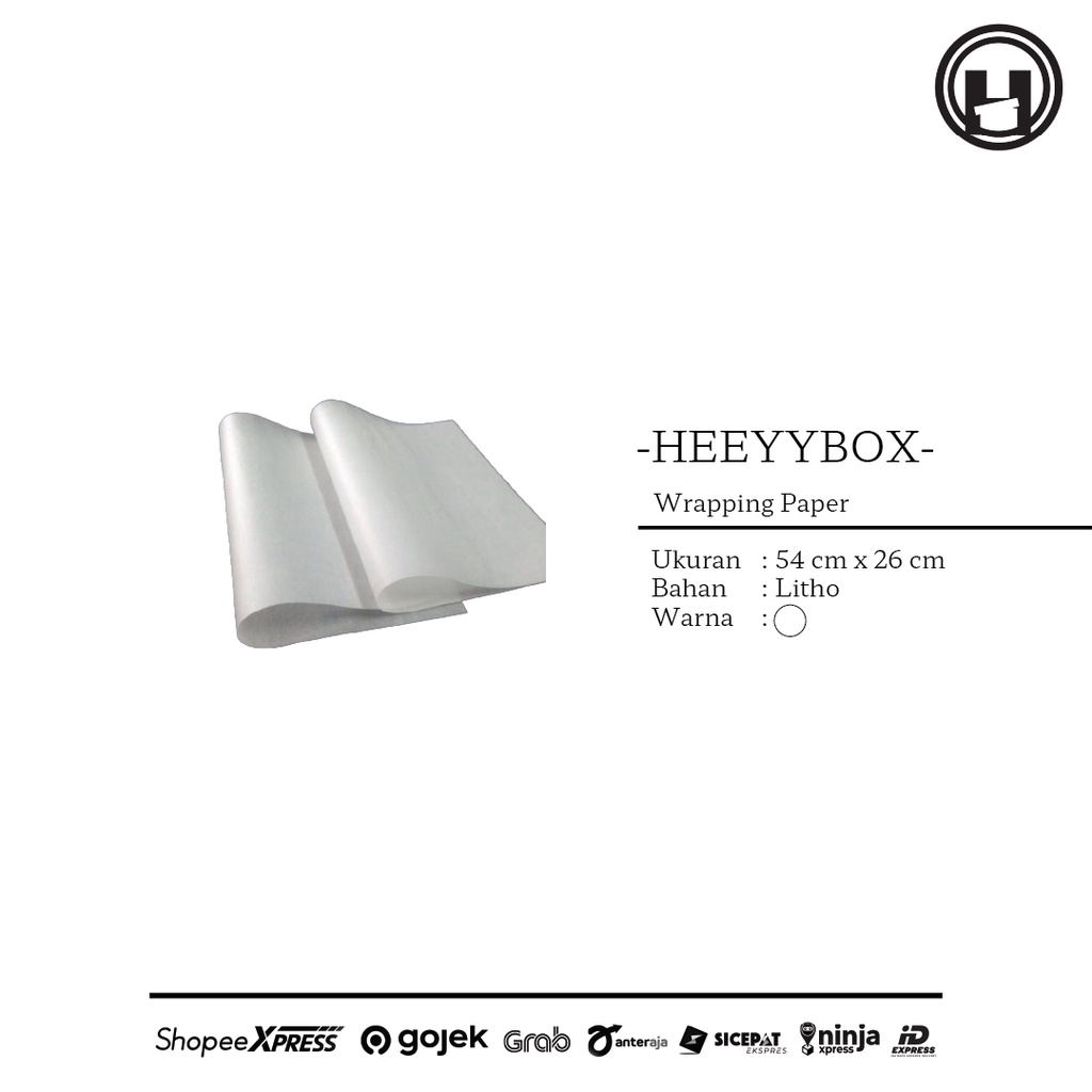 Jual Wrapping Paper kertas bungkus kado putih kertas box untuk ...