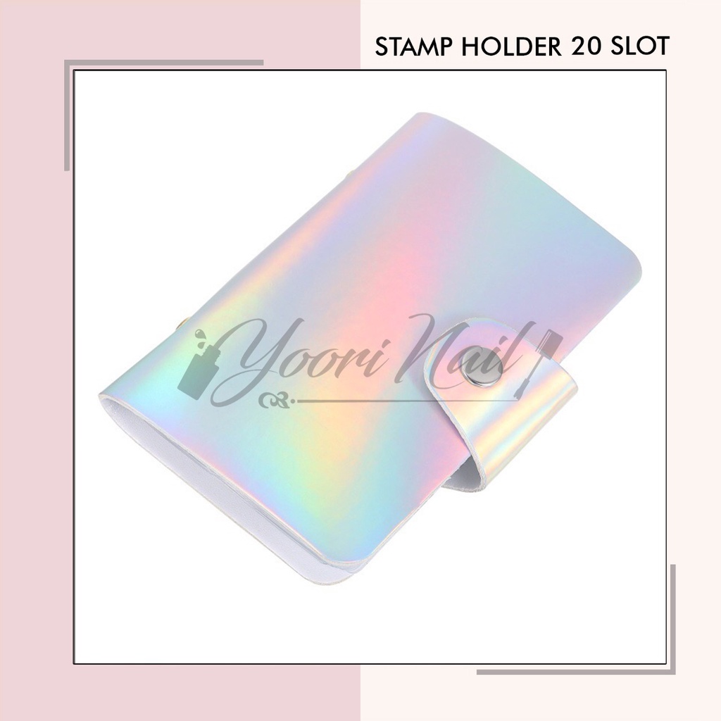 Jual Stamp holder 20 slot stamping nail art album stamping plate nails ...