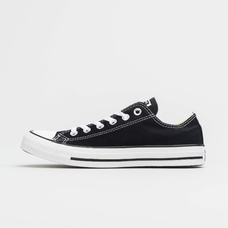 Jual sepatu sneakers converse chuck taylor basic low black/white ...