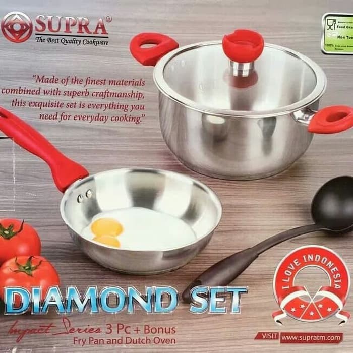 Jual PANCI SET DIAMOND SUPRA SET IMPACT SERIES STAINLESS STEEL TEBAL ...