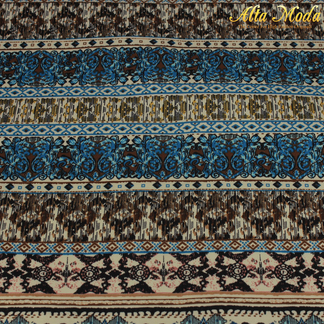 Jual Crepe Heavy Biru Cokelat Motif Tenunan (Alta Moda) | Shopee Indonesia