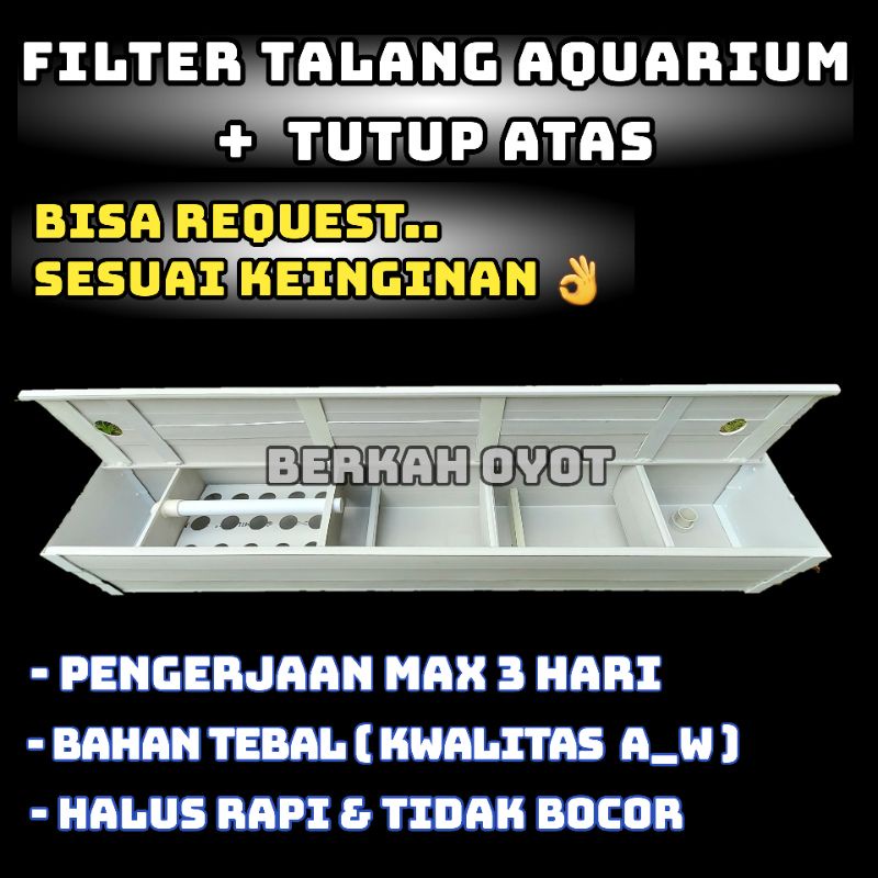 Jual FILTER TALANG AQUARIUM PVC + TUTUP 40 50 60 70 80 90 100cm ...