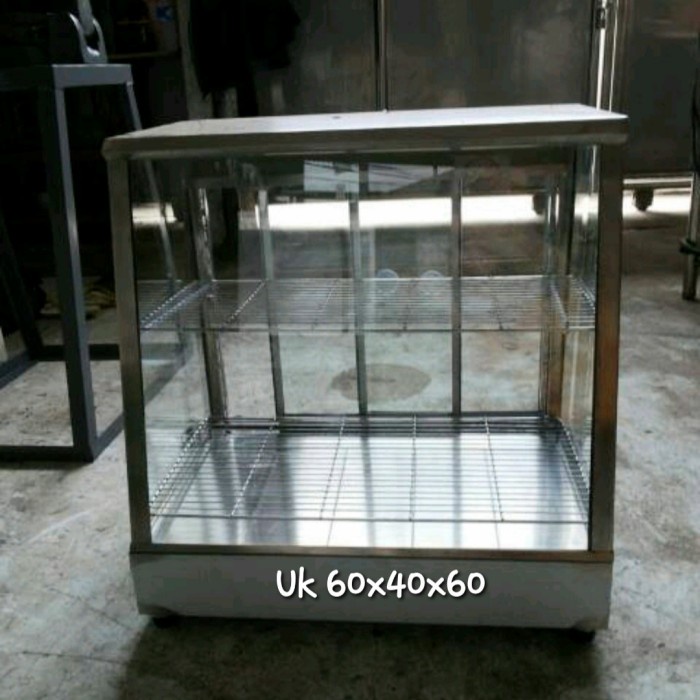 Jual warmer-food- hot snack display fried chicken/etalase pemanas donat ...