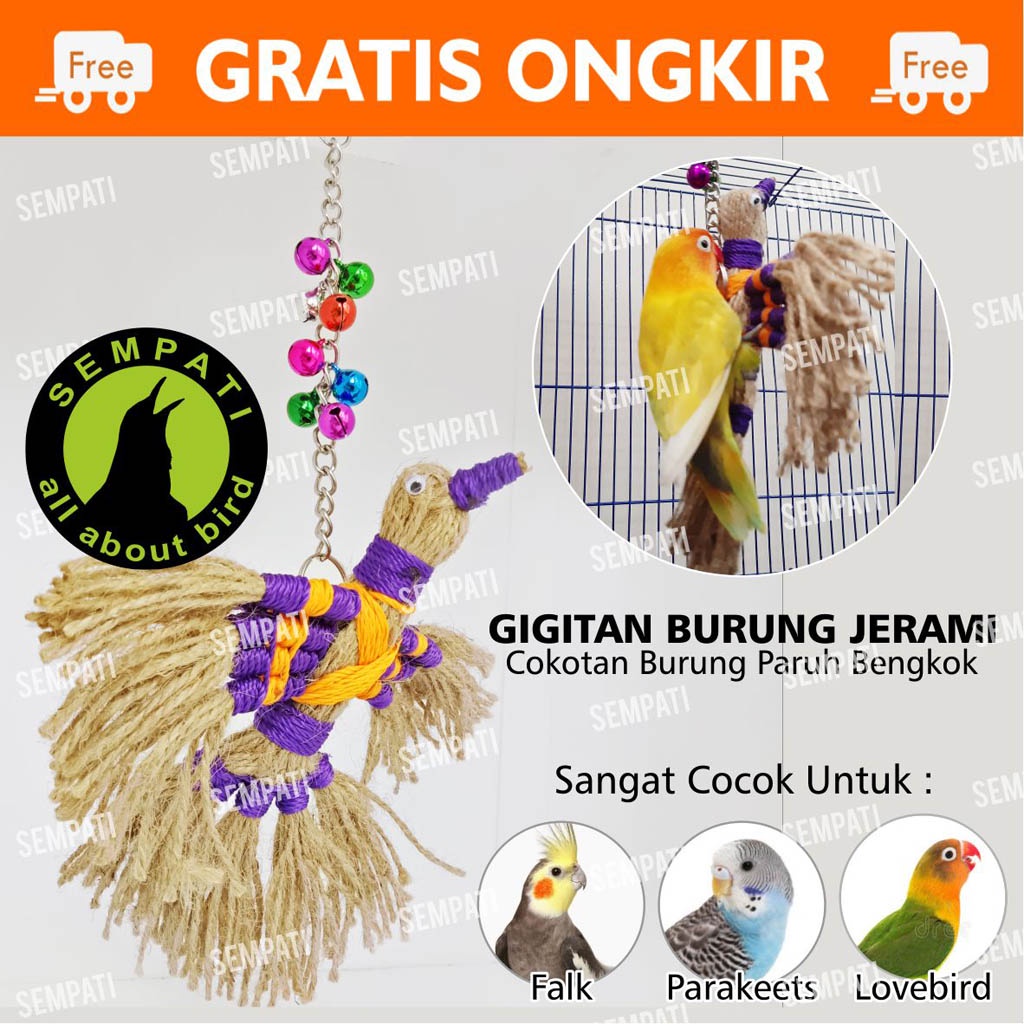 Jual SEMPATI GIGITAN FLYING BIRD MAINAN BURUNG LOVEBIRD LOVE BIRD ...