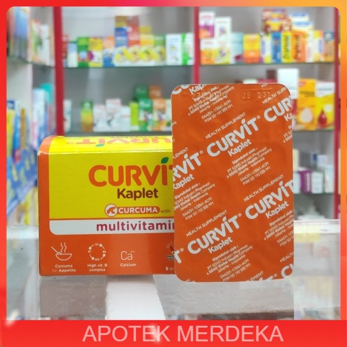 Jual curvit kaplet strip isi 10 tab / penambah nafsu makan | Shopee ...