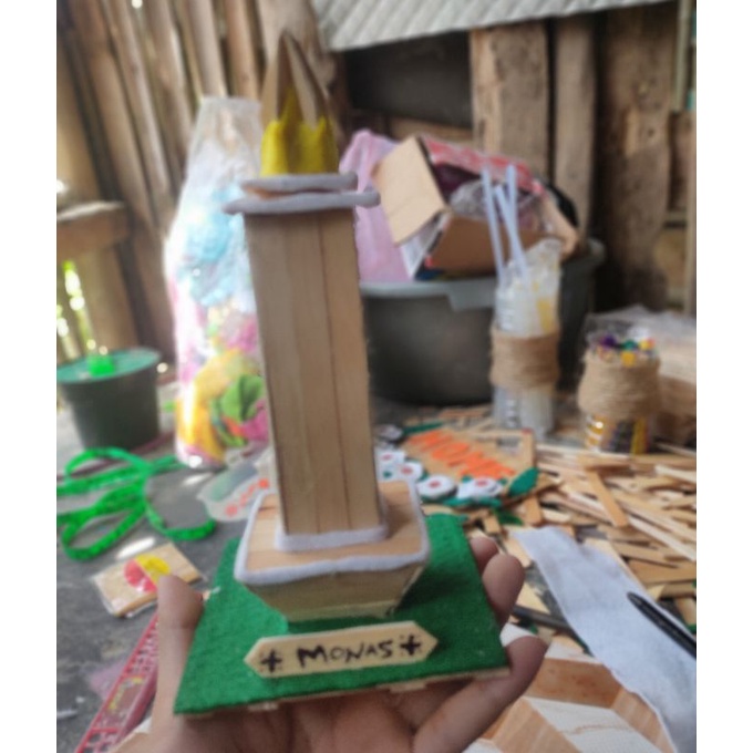 Jual miniatur pos kampling pos ronda terbaru prakarya kerajinan stik es ...