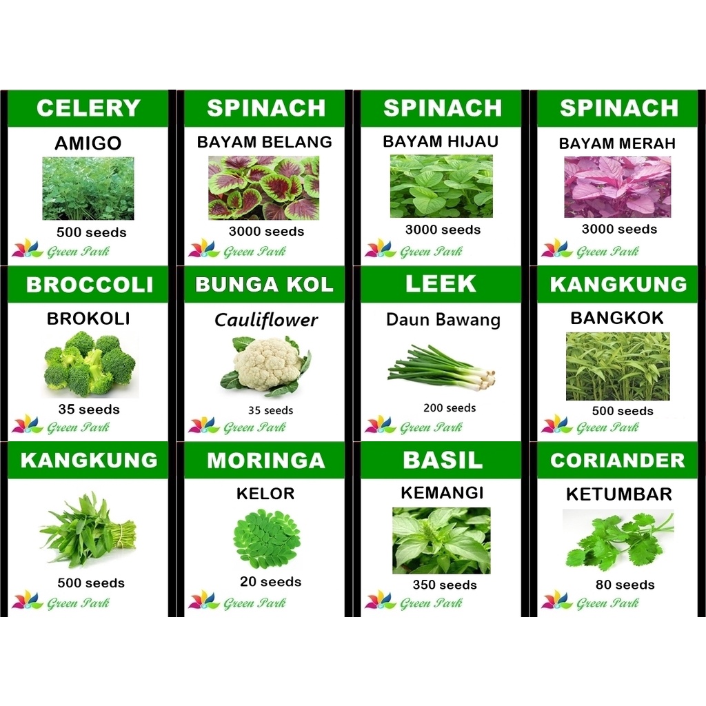 Jual Benih Biji Sayur - Mini Pack - GP - Kangkung / Bayam / Sawi ...