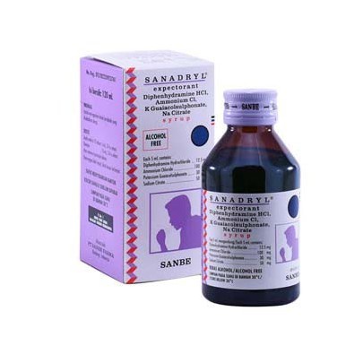 Jual Sanadryl Expectorant Syrup 120 ML | Shopee Indonesia