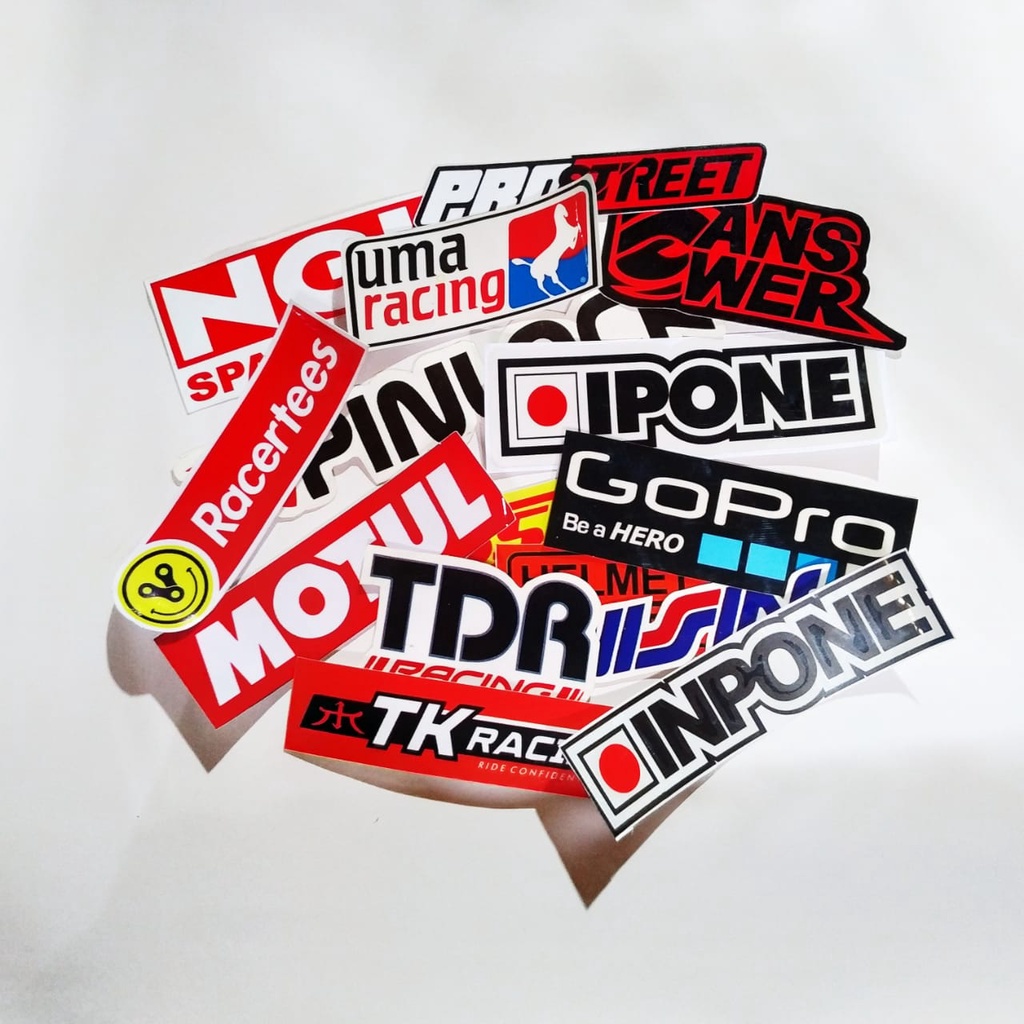 Jual Sticker Sponsor Racing Pack isi 20pcs | Shopee Indonesia