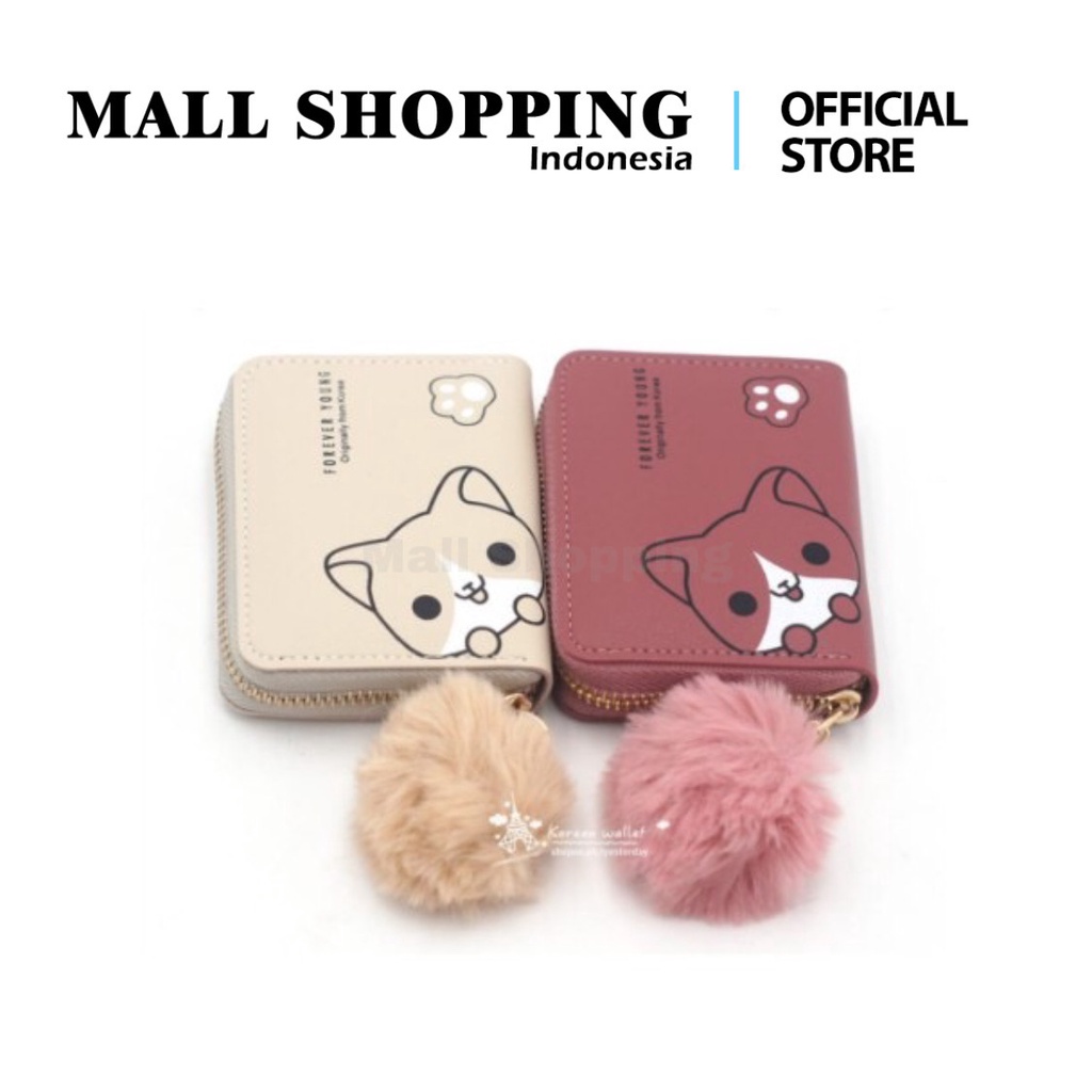 Jual (COD) DOMPET KARTU KOIN PLUS GANTUNGAN POM2 WOMEN FASHION WALLET ...