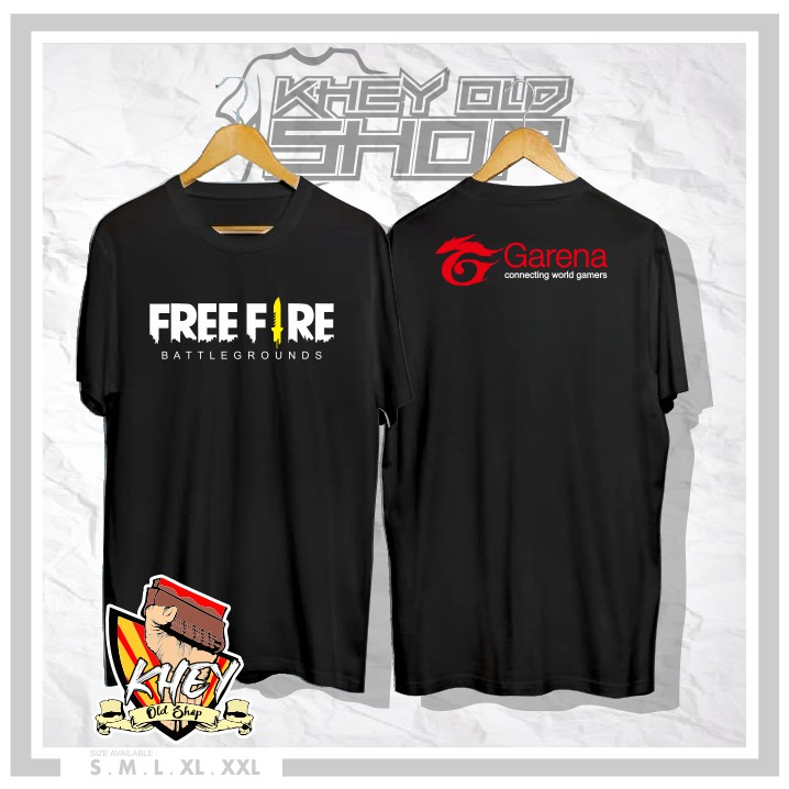 Jual Kaos Baju Game Free Fire Battlegrounds Garena Official Logo Kaos ...