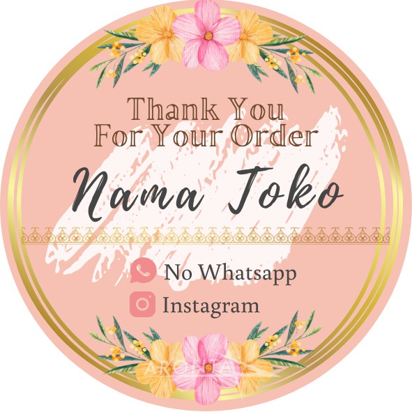 Jual [isi 50 pcs] Sticker Online Shop Bisa Custom - Sticker Label ...