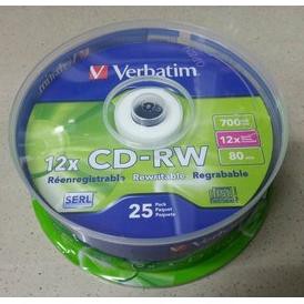 Jual Cd-Rw Verbatim Cb 25 / Cdrw Blank Verbatim Tabung 25 / Cd Rw 12X Terbaru | Shopee Indonesia