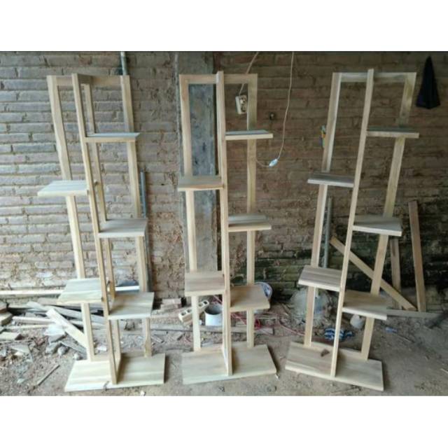 Jual Rak tempat bunga hias ruang tamu kayu jati | Shopee Indonesia