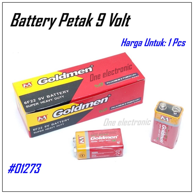Jual Baterai 9V Petak Batere Kotak Hi Watt Battery 6F22 Project Arduino ...