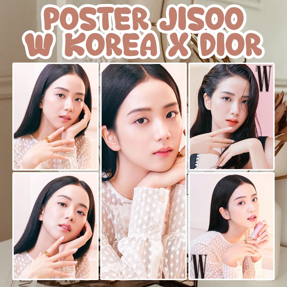 Jual Poster BLACKPINK JISOO W KOREA DIOR | Poster Kpop A4 A5 A6 Murah ...