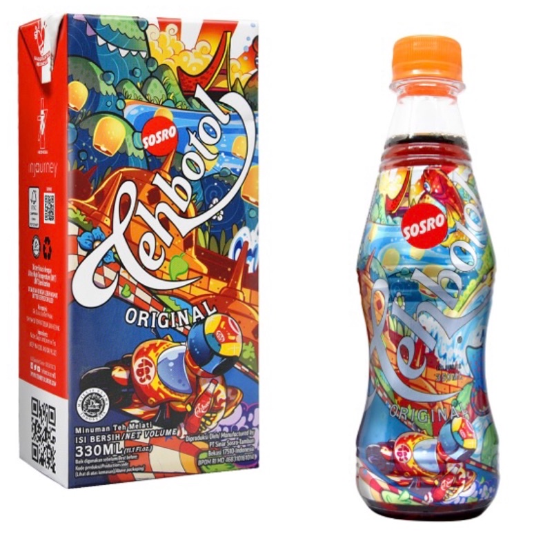 Jual SOSRO TEH BOTOL KEMASAN KOTAK BOTOL 330ml/350ml | Shopee Indonesia
