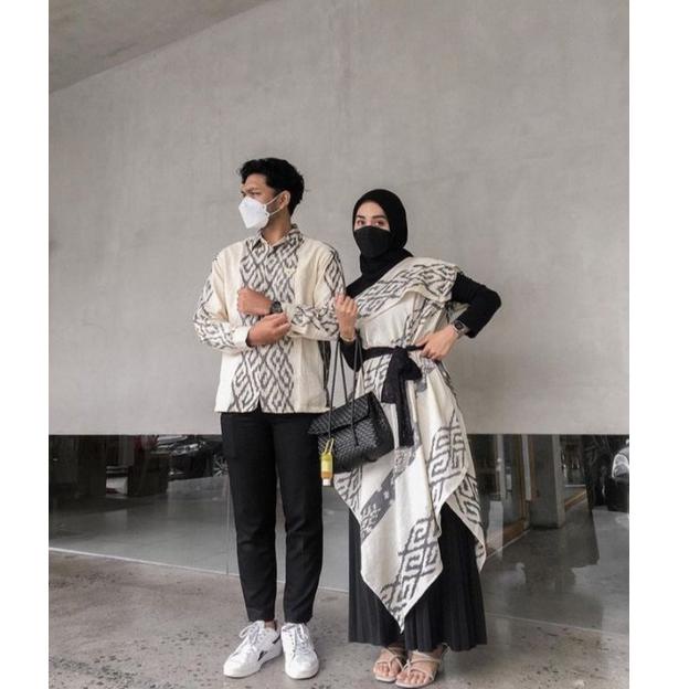 Jual Set baju tenun Couple kondangan Couple set keluarga Batik tenun ...