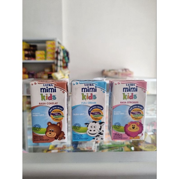 Jual Susu Ultra mimi Kids rasa cokelat / full cream / stroberi berat 125ml | Shopee Indonesia