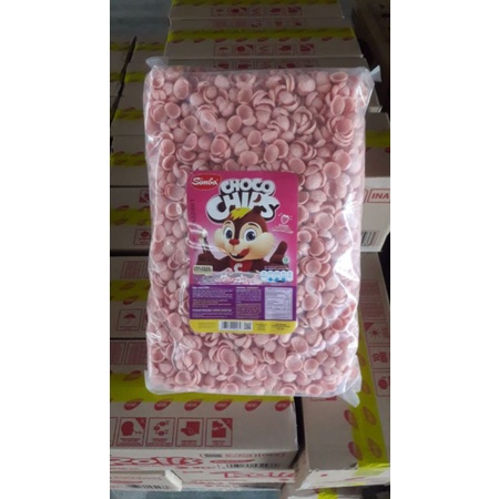 Jual Choco Chips/Choco Simba Strawberry (1kg) | Shopee Indonesia