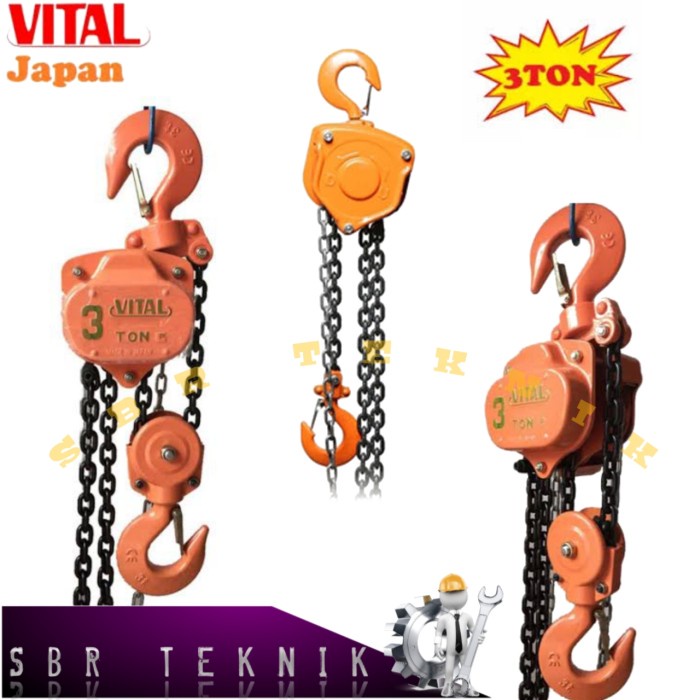 Jual DLN | chain block 3 ton x 5 meter VITAL - takel 3 ton x 5m JAPAN ...