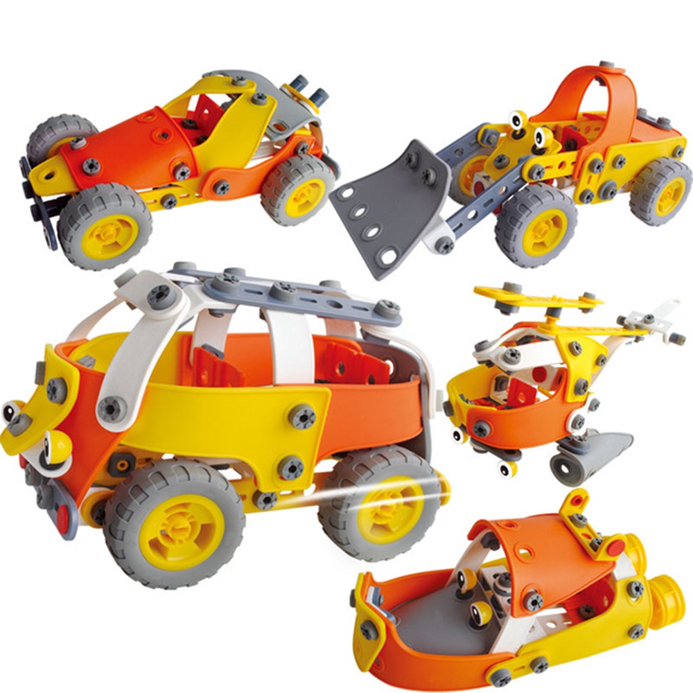 Jual NEW!! DIY 5 in 1 Education 3D Building Blocks Puzzle Kids Raider ...