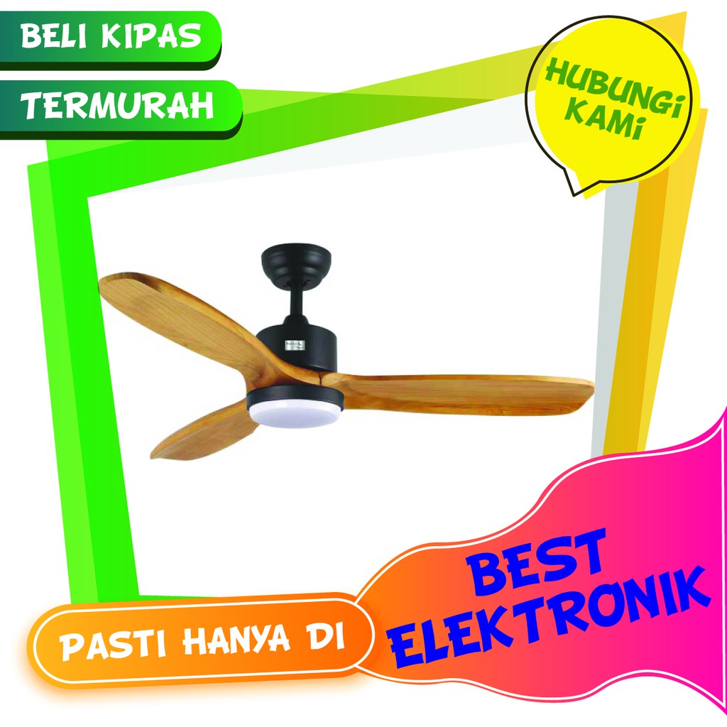 Jual Kipas Angin ECO-011 52in CEMPAKA ROSEWOOD / WALNUT ECOLUX - Remote ...