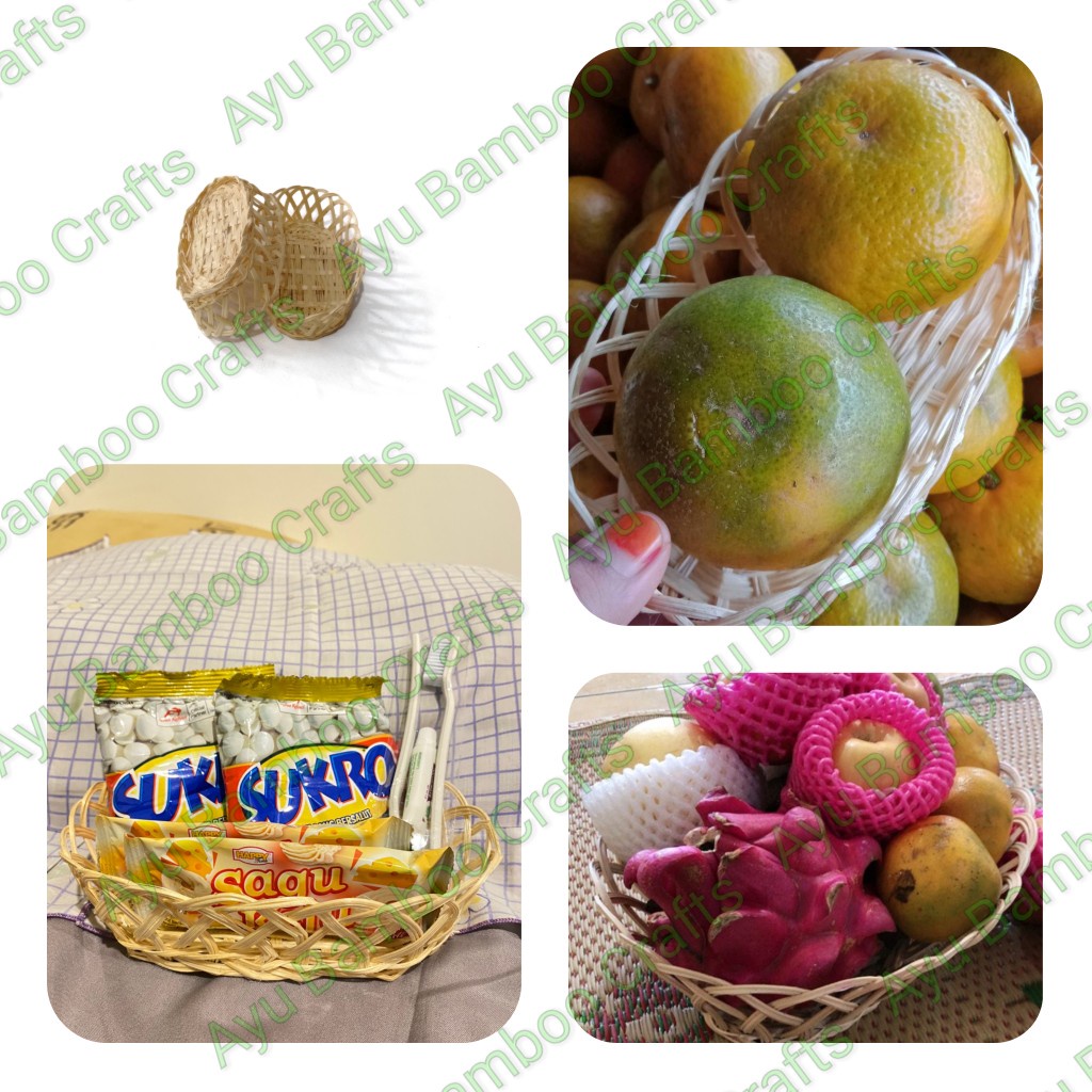 Jual Keranjang Teratai Oval dan Bulat-Anyaman Bambu Bulat sangat Lucu ...