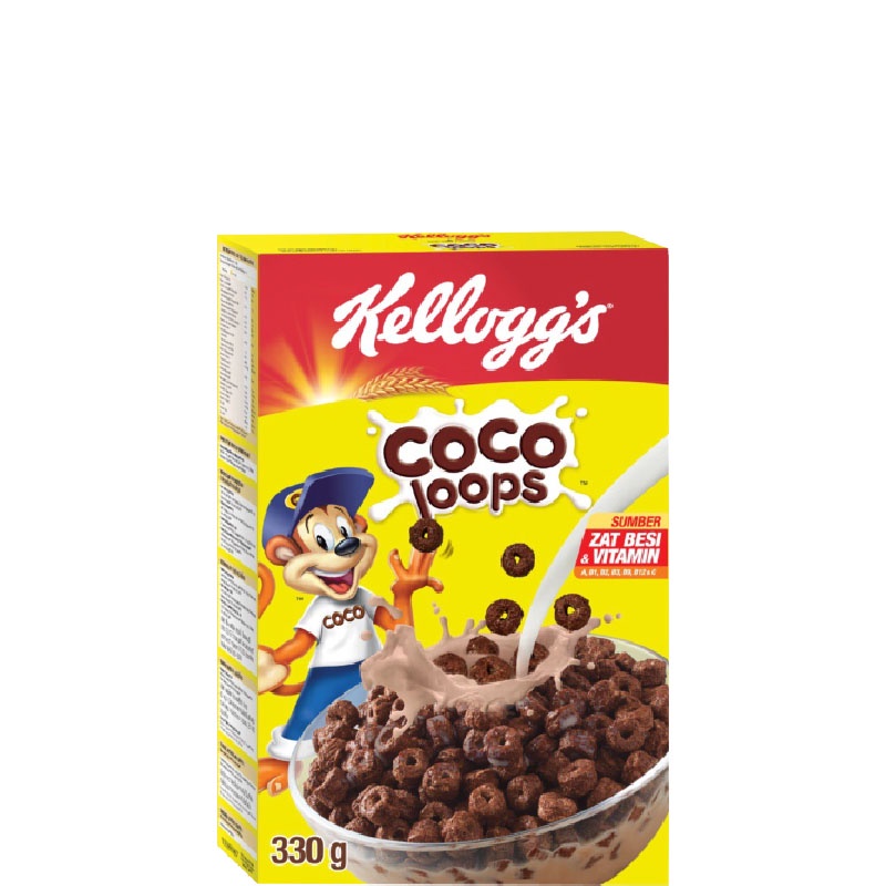Jual Kelloggs Coco Loops Sereal Cokelat 330 gr | Shopee Indonesia