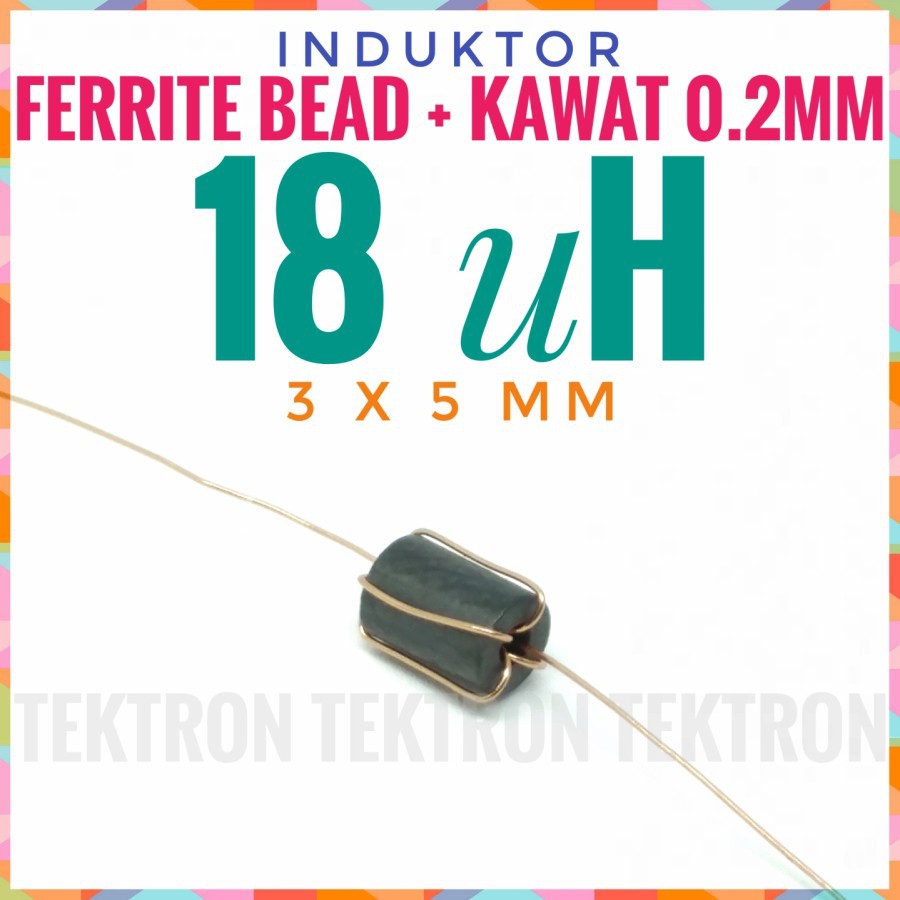 Jual Induktor 18uH Ferrite Bead Ferit 3x5mm kawat 0.2mm Inductor Jumper ...