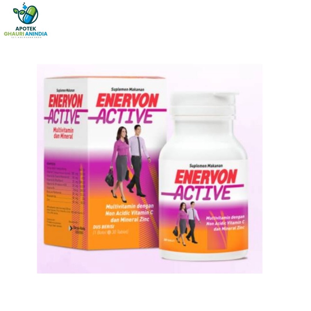 Jual Enervon Active Botol 1 Botol isi 30 Tablet Multivitamin | Shopee ... Jual Enervon Active Botol 1 Botol isi 30 Tablet Multivitamin | Shopee ...