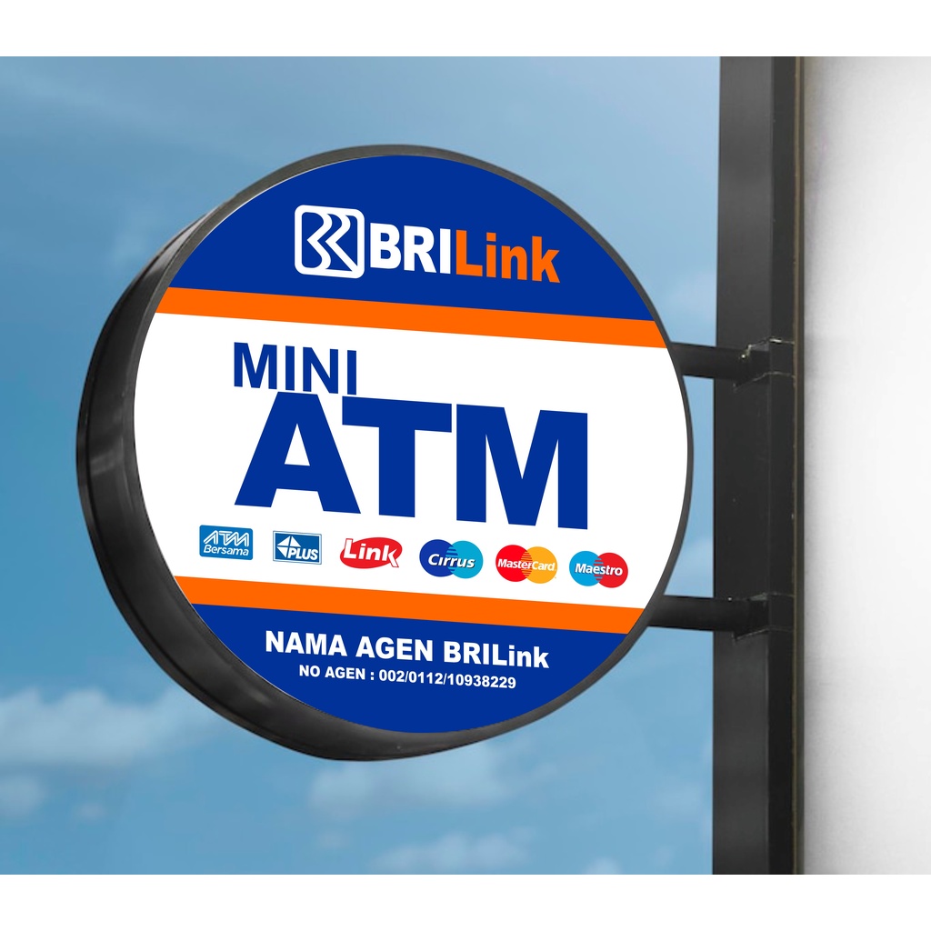 Jual NEON BOX AGEN BRILINK BULAT 2 SISI UKURAN DIAMETER 60cm x 60cm ...