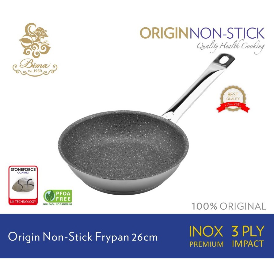Jual Bima Origin Nonstick Frypan Induksi Gas 26cm Stoneforce Coating ...