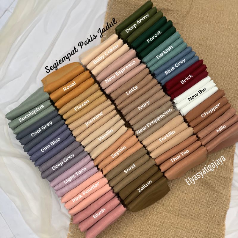 Jual (KATALOG 4) Segiempat Paris Legend Jadul Hijab Kerudung Japan ...