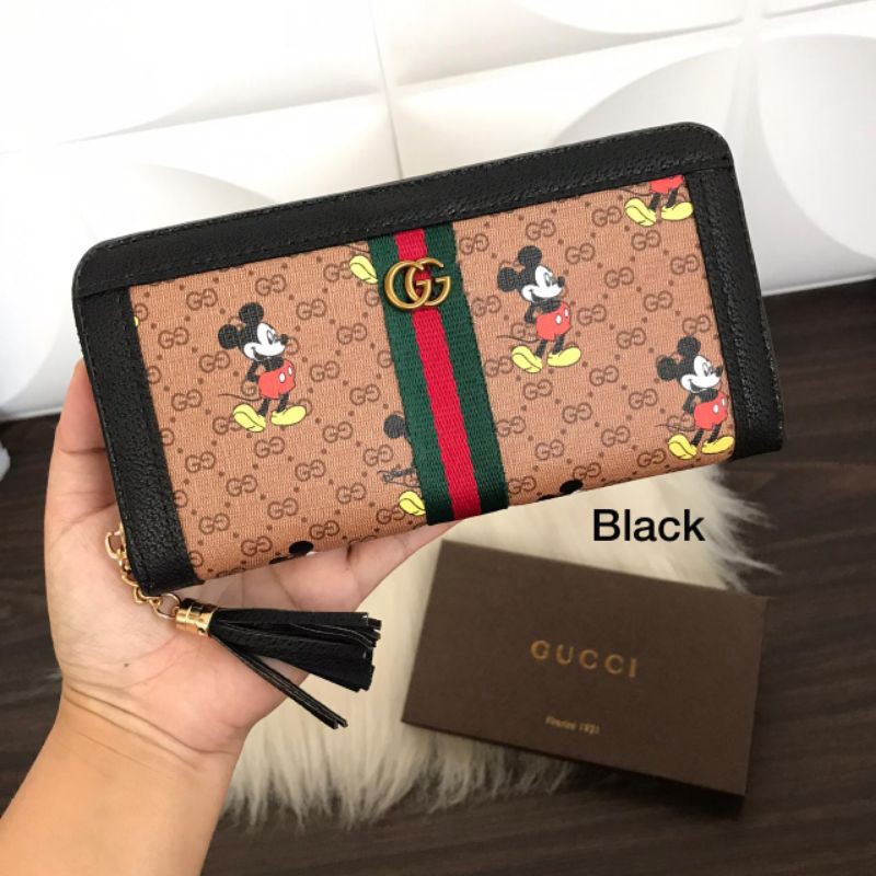 Jual Dompet Gucci Mickey ziper FREEBOX | Shopee Indonesia