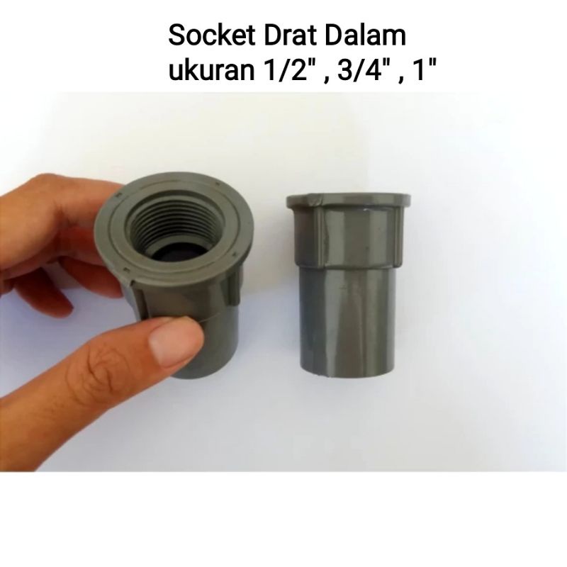 Jual Sambungan Pipa Kran Lurus Socket Drat Dalam 1 2 3 4 1 Inch