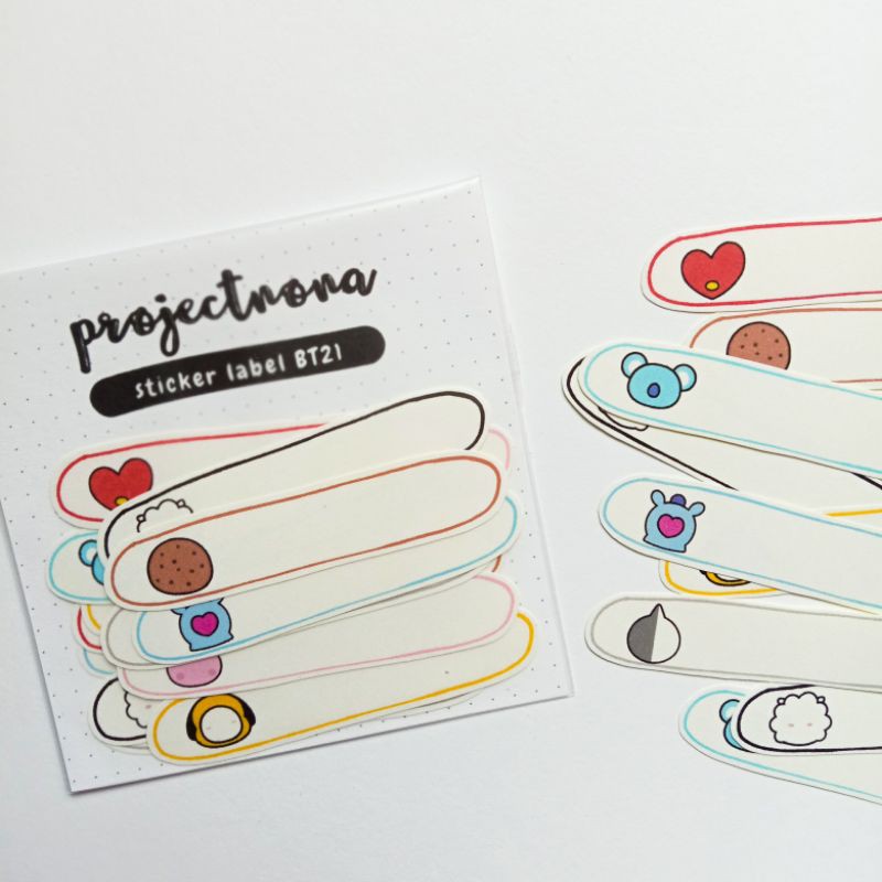 Jual [SALE CUCI GUDANG] Sticker Label Nama inspired by BT21 Sticker ...