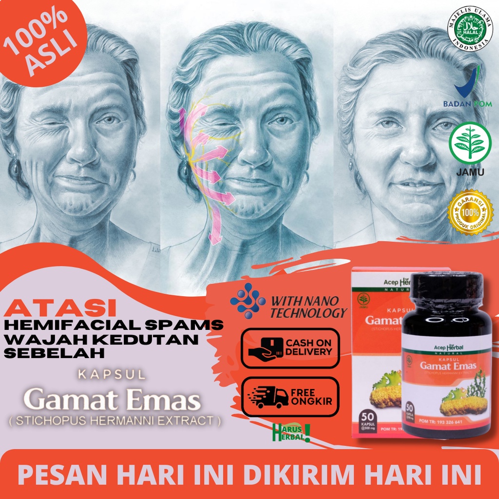 Jual Obat Hemifacial Spasm, Obat Wajah Kedutan Sebelah Separuh, Mata ...