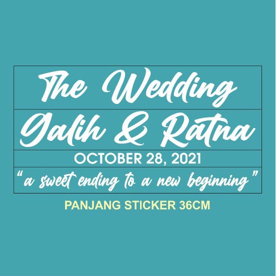 Jual Custom Cutting Sticker Wedding Nikah Married Display Acara Akrilik ...
