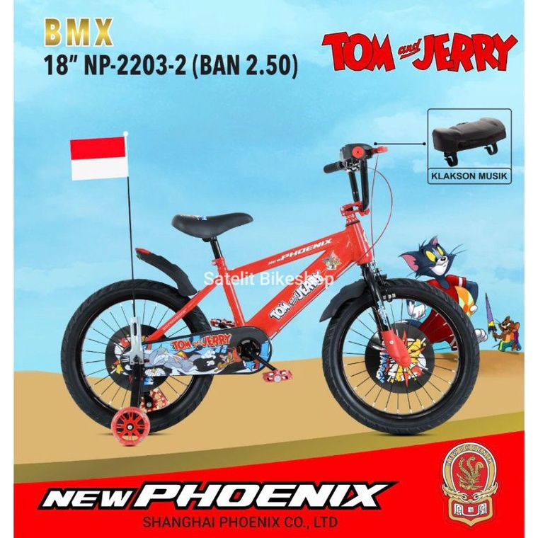 Jual Sepeda BMX Anak Cowok Ukuran 18 Inch Tango Ban 3.0 Phoenix Star ...