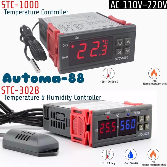 Jual Thermostat Hygrostat Digital Stc-1000 Stc-3028 Atur Suhu ...