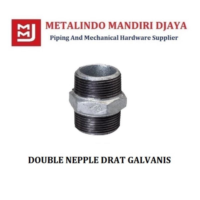 Jual Double Nepple Drat Galvanis 2 1/2" Inch | Shopee Indonesia