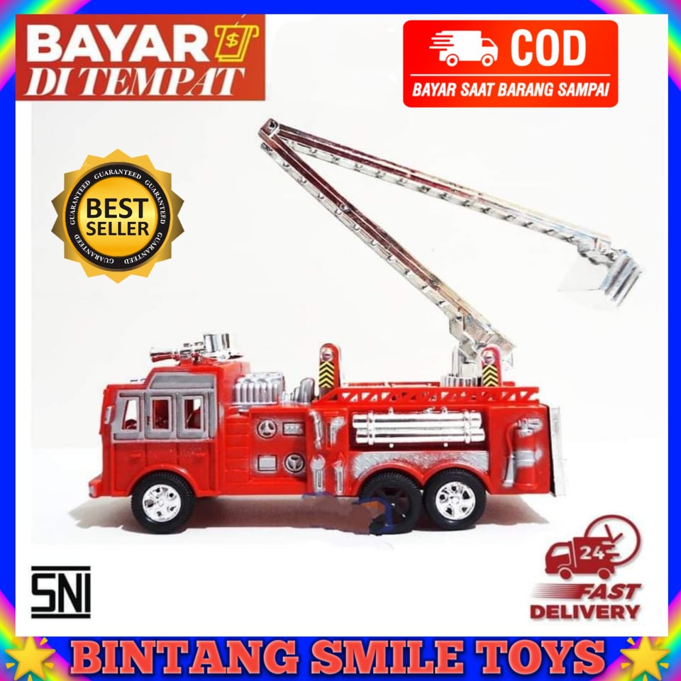 Jual MAINAN ANAK MOBIL PEMADAM KEBAKARAN PULLBACK FIRE SQUADD TRUCK ...