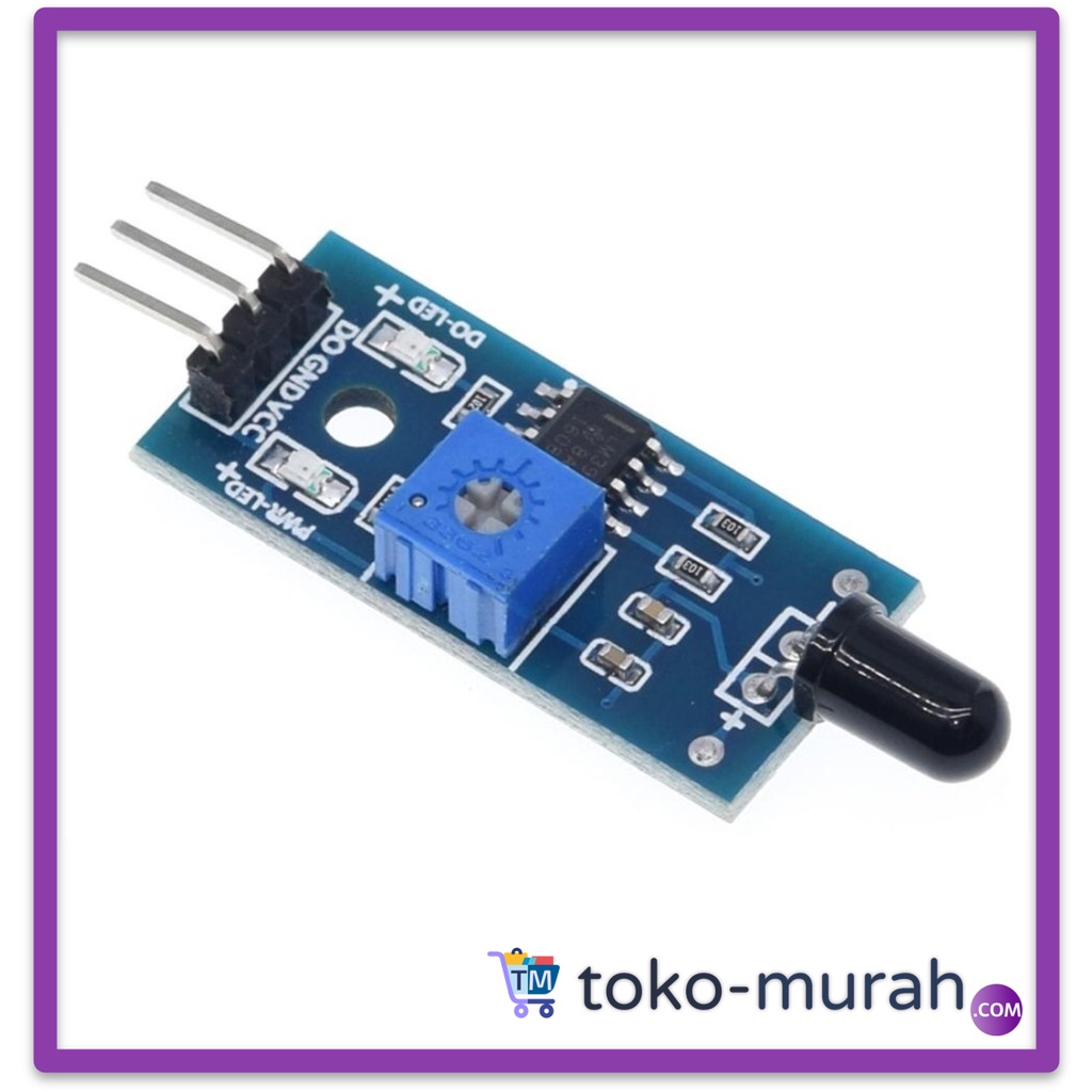 Jual IR Infrared 3 Wire Flame Detection Sensor Module IR Flame Sensor ...