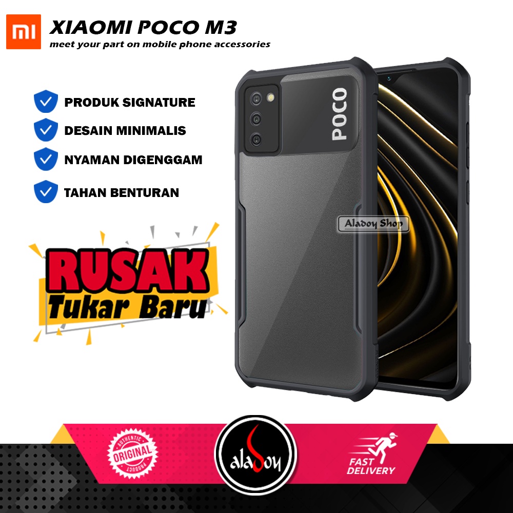 Jual Case XIAOMI POCO M3 2021 Armor Fusion Shockproof Transparent ...
