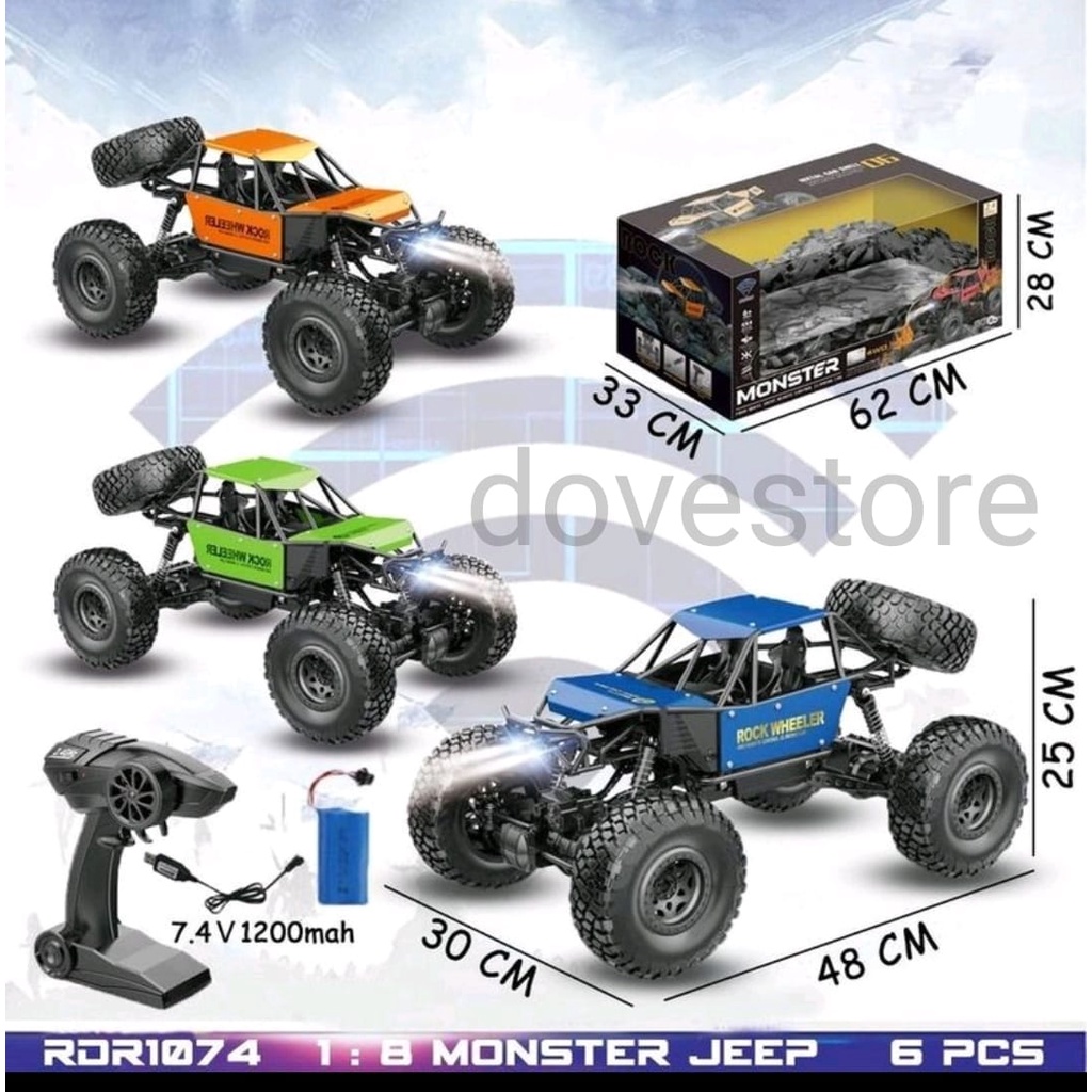 Jual MOBIL REMOTE KONTROL REMOT RADIO CONTROL ROCK WHEELER OFF ROAD RC ...