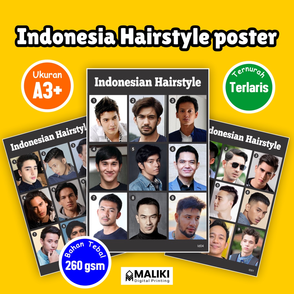 Jual Maliki Digital - Premium POSTER POTONG RAMBUT PRIA Indonesia ...